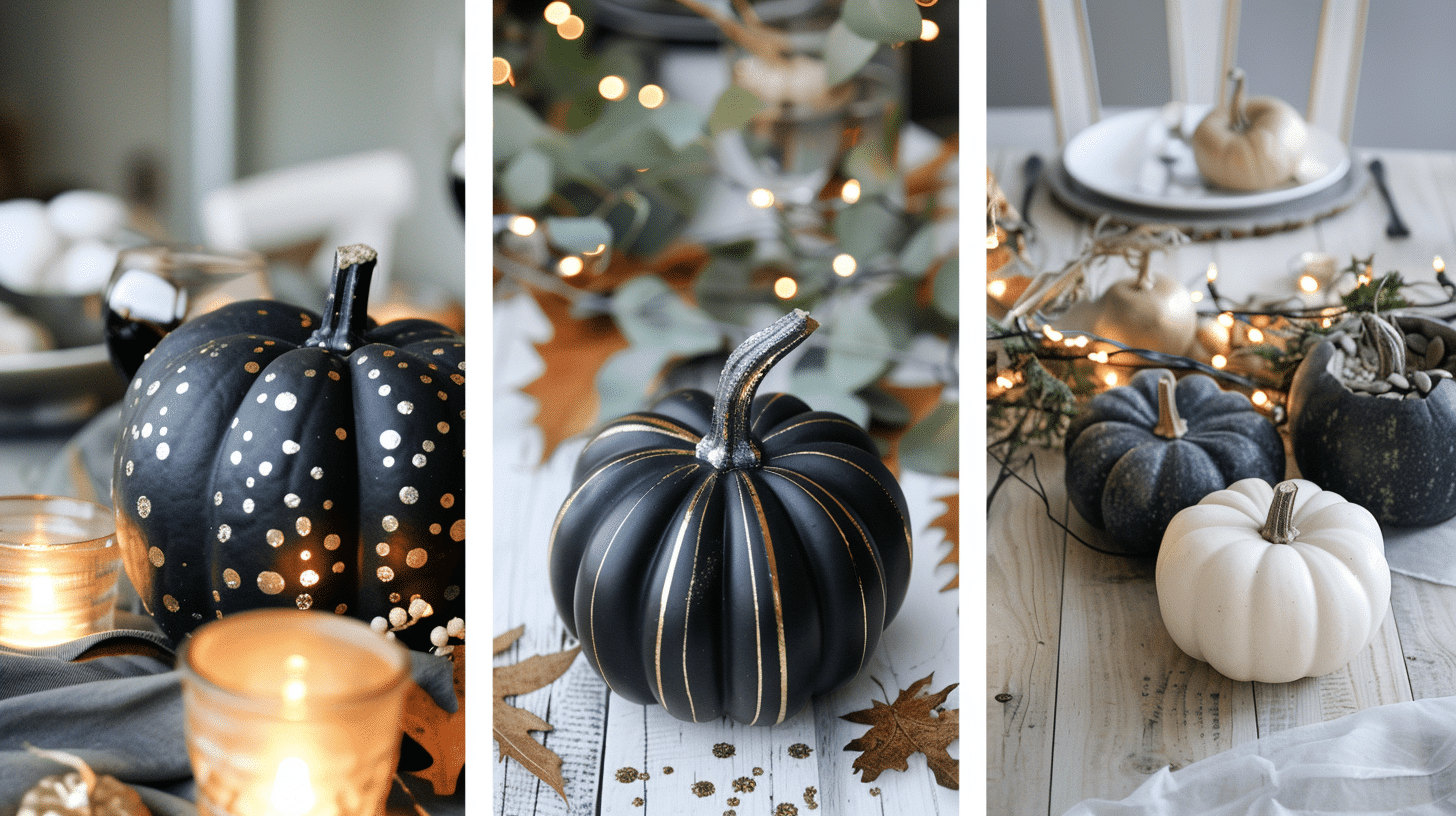 60 Creative Black Pumpkin Painting Ideas - Opple House