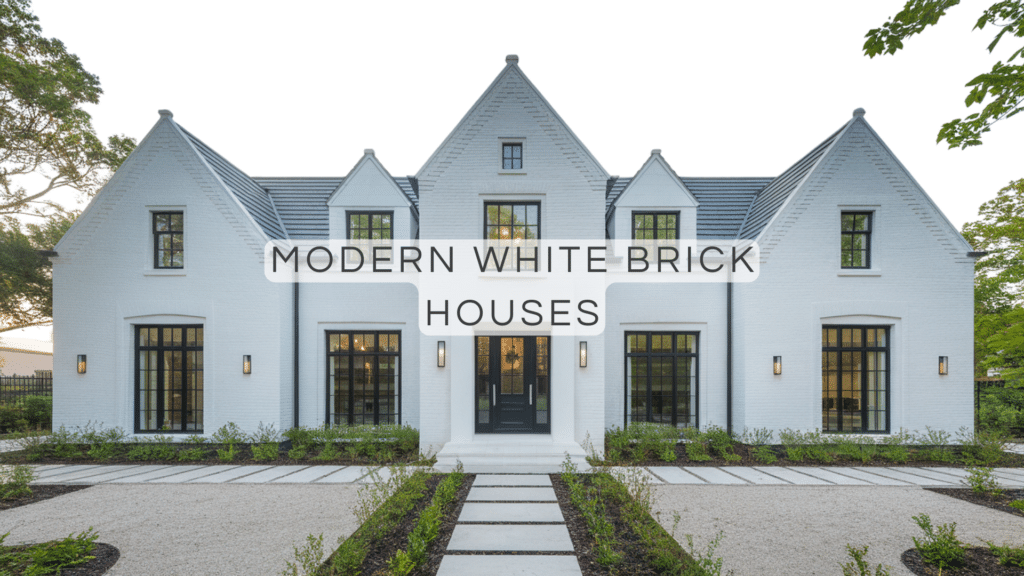 16 Modern White Brick House Ideas for Your Next Build - Opple House