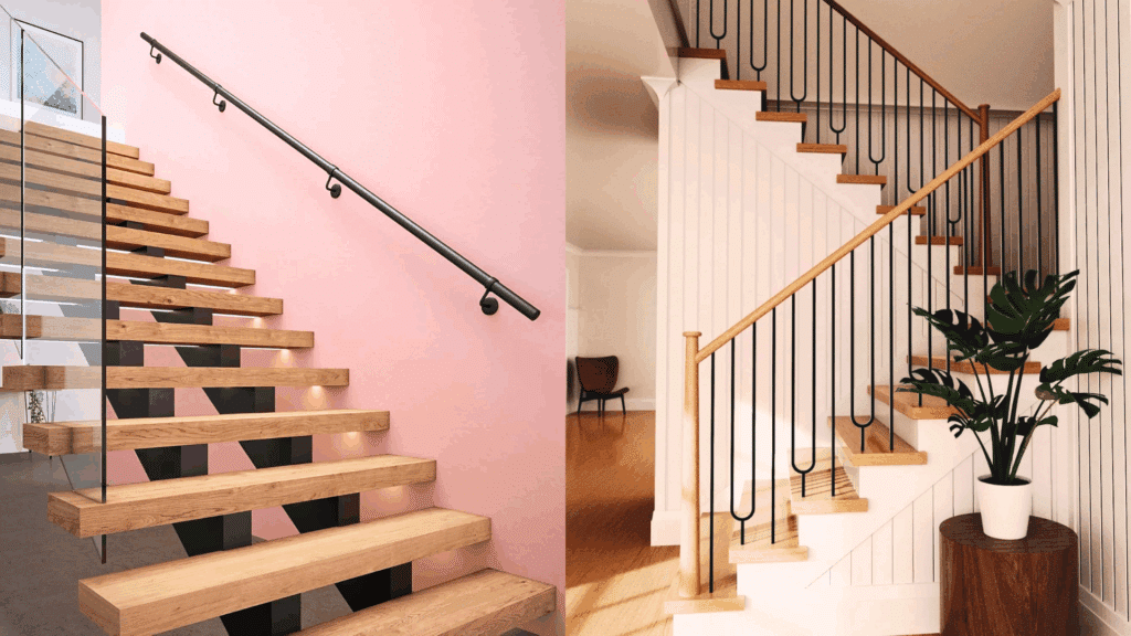 Stair Rails vs. Handrails: Key Differences Explained - Opple House