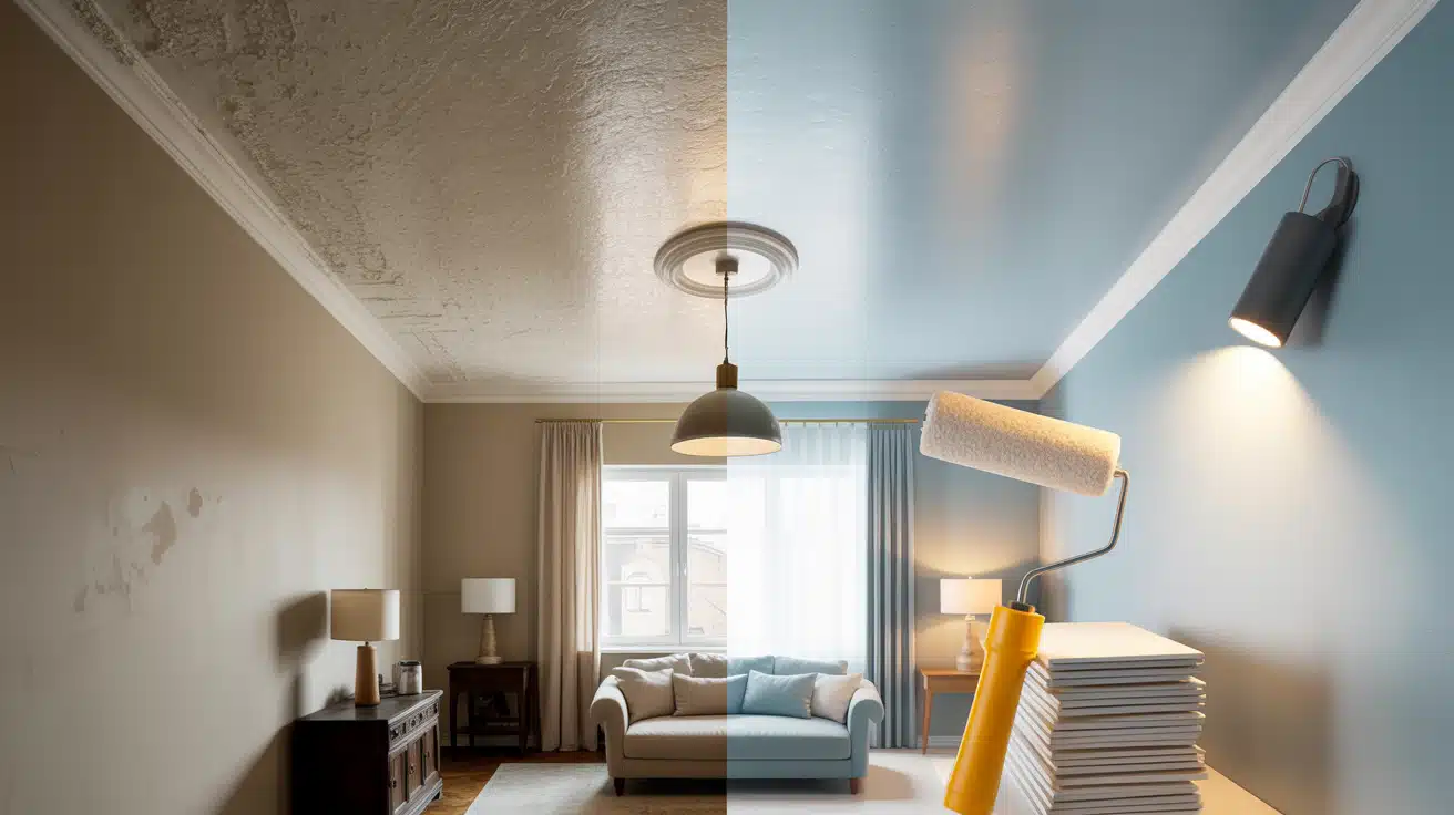 Innovative Ways to Refresh Your Popcorn Ceiling - Opple House