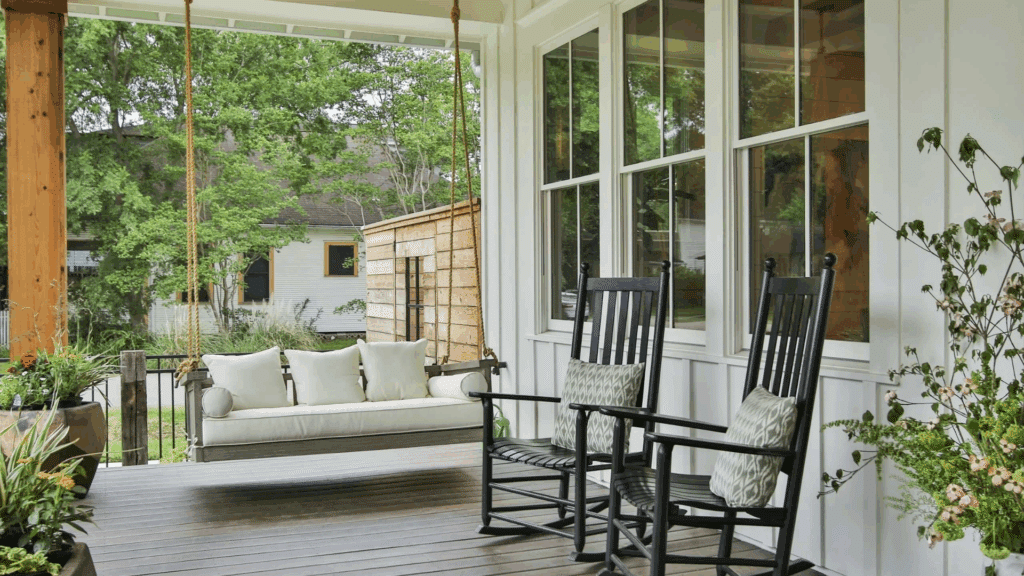 11 Simple & Stylish Country Farmhouse Porch Ideas - Opple House