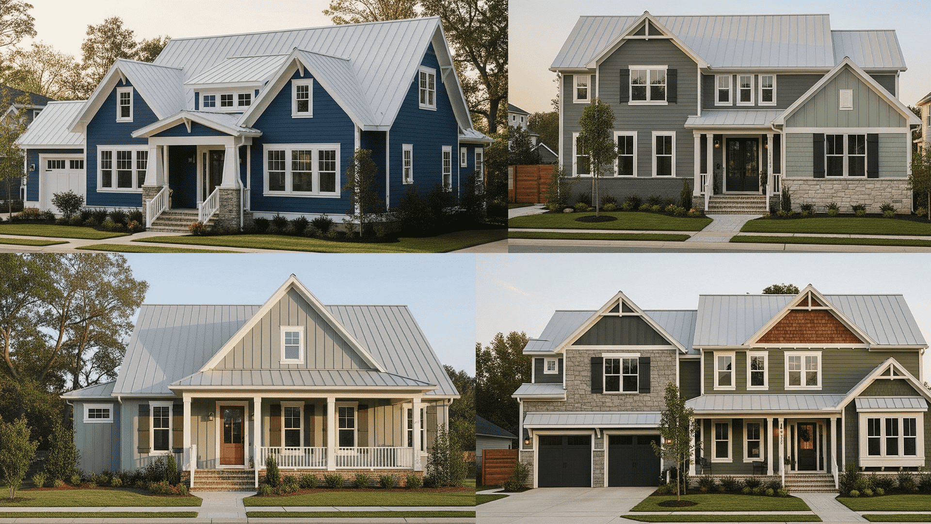 17 Stylish House Colors That Match a White Metal Roof - Opple House