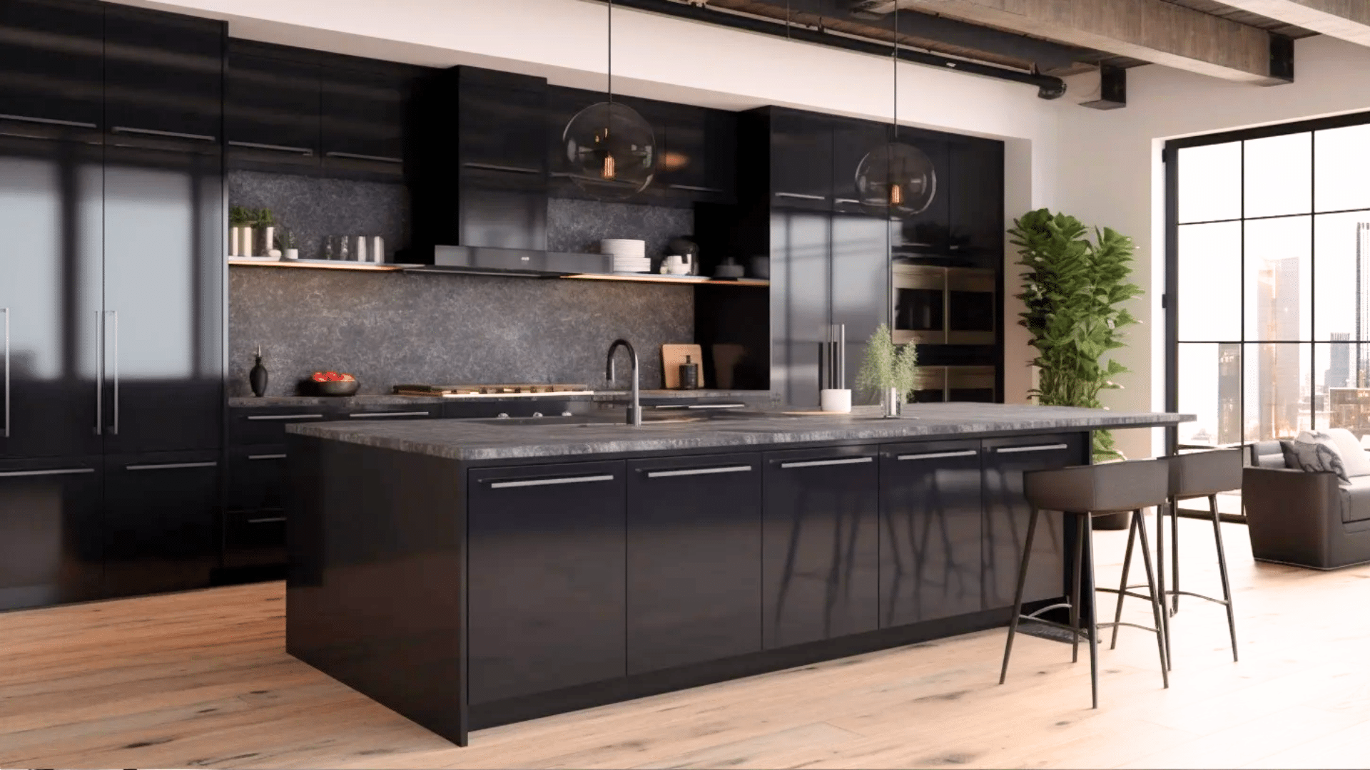 21 All Black Kitchen Ideas for Small and Large Homes - Opple House