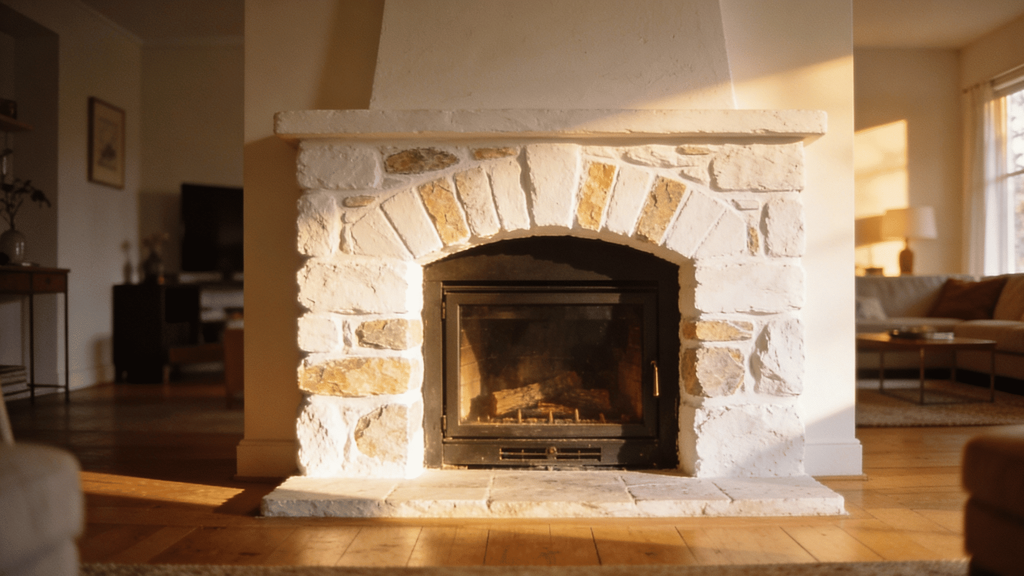 How to German Smear a Brick Fireplace Easily - Opple House