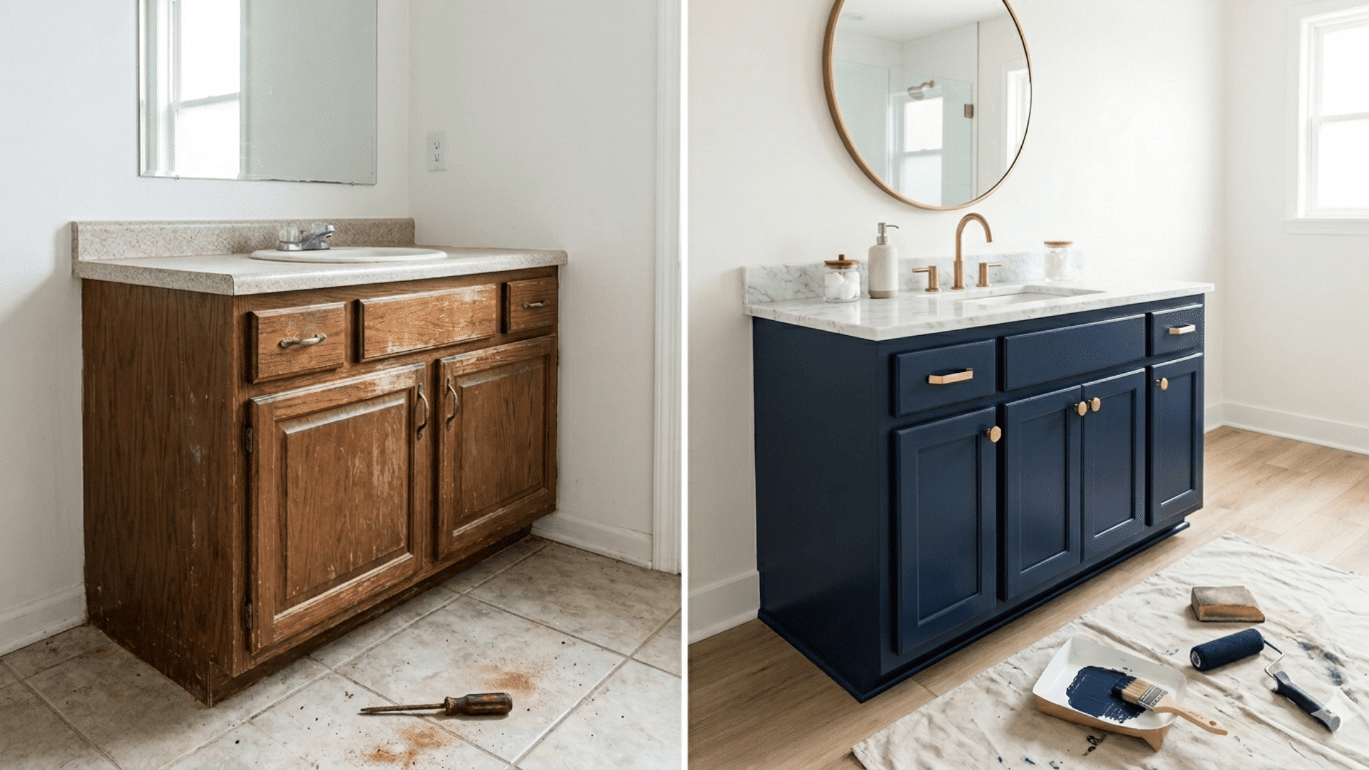How to Refinish a Bathroom Vanity: Step-by-Step DIY Guide - Opple House